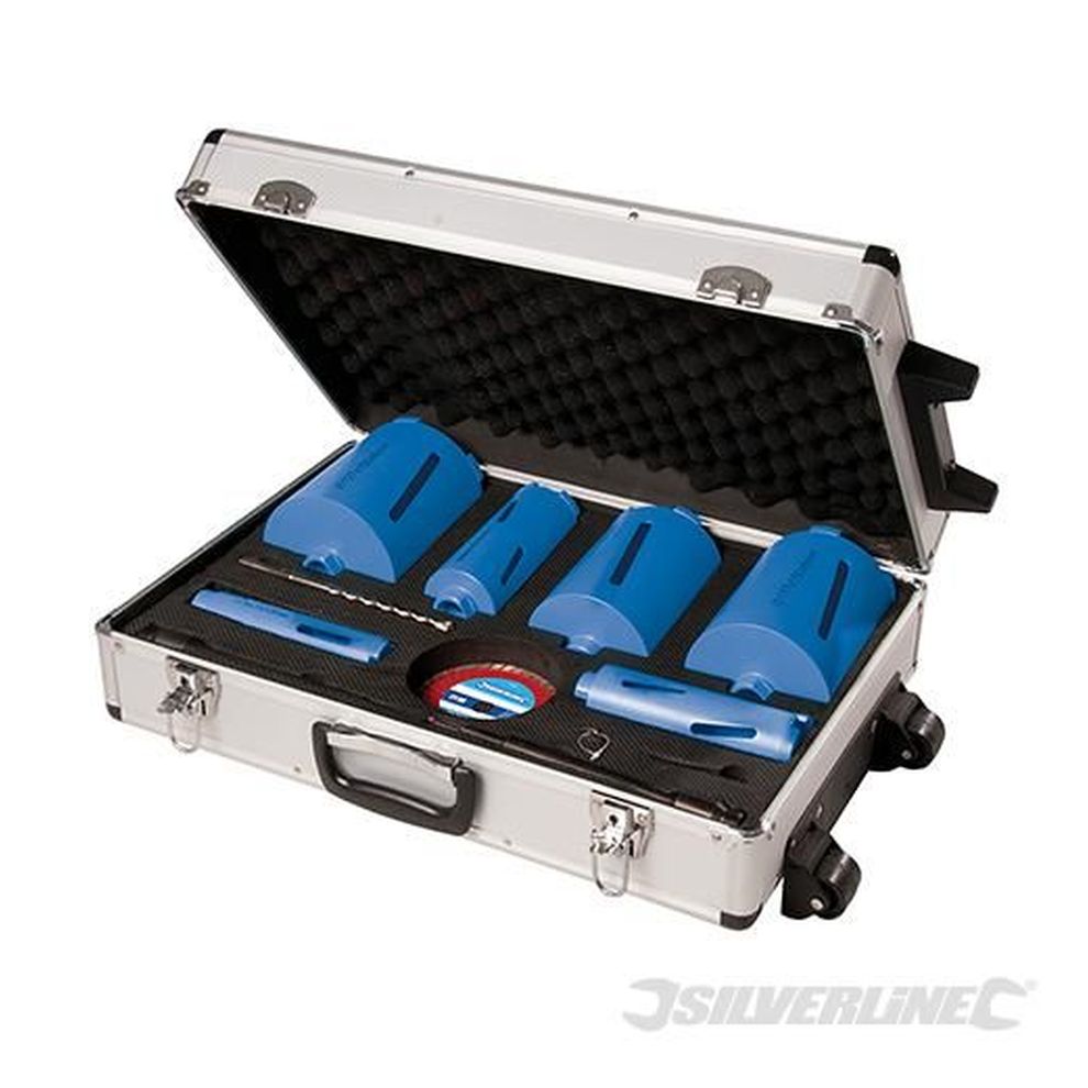 SILVERLINE - Silverline Diamond Core Drill Kit 6-Core 12pce - Safety ...