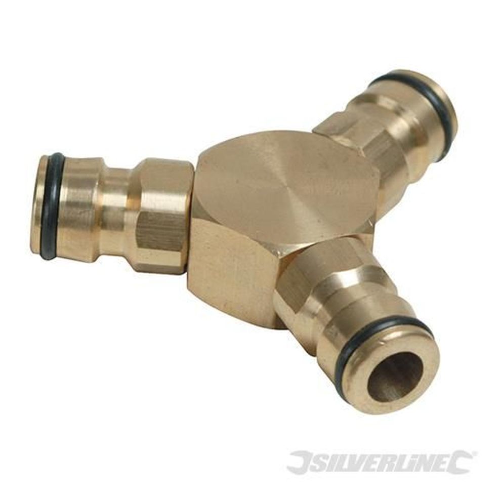 SILVERLINE - Silverline 3-Way Connector Brass - Safety Workwear UK