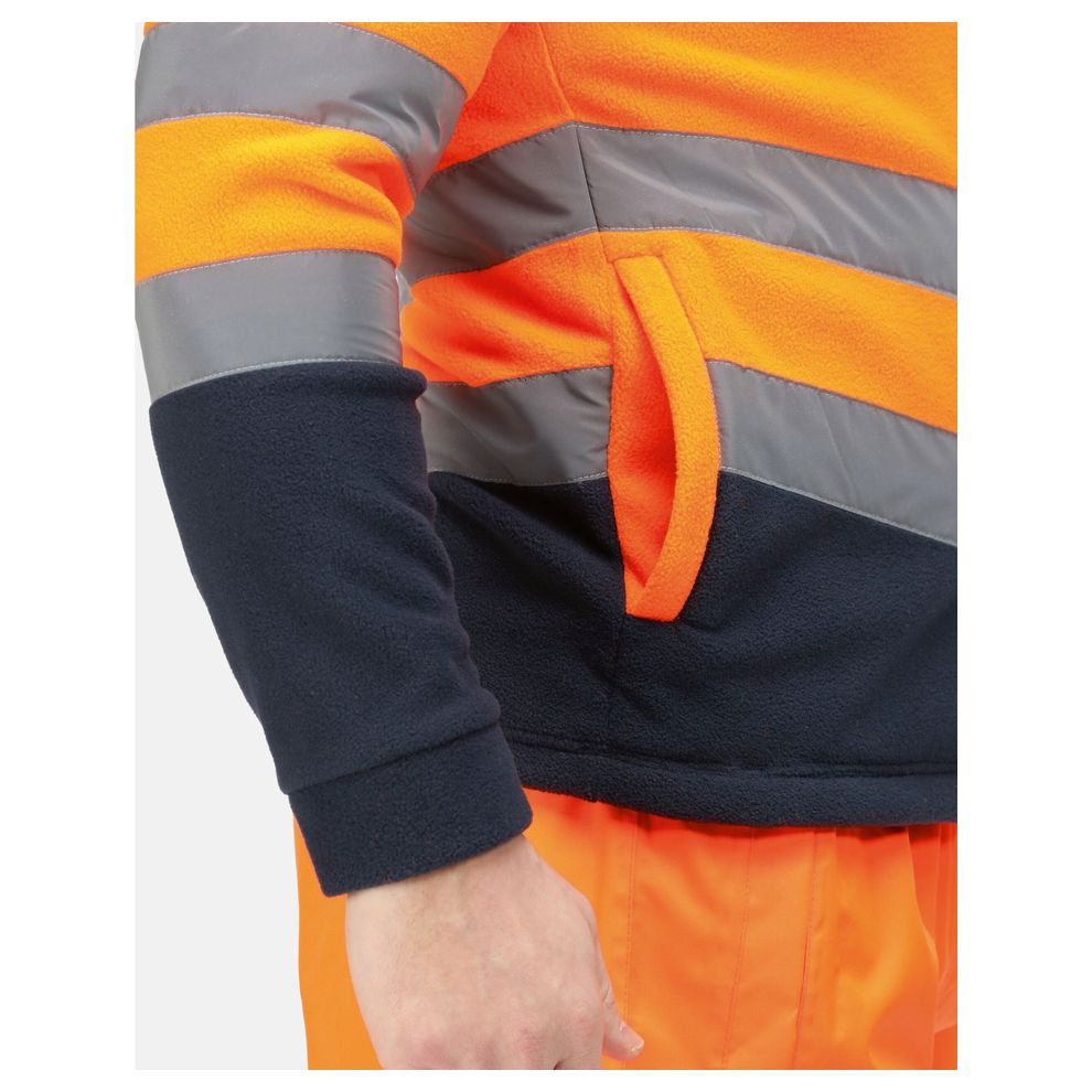 Hi Vis Orange/Navy Pro Hi Vis 250 Fleece – Safety Workwear UK